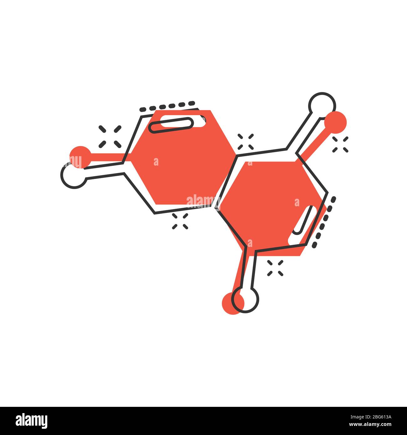 Science icon in comic style. Dna cell cartoon vector illustration on ...