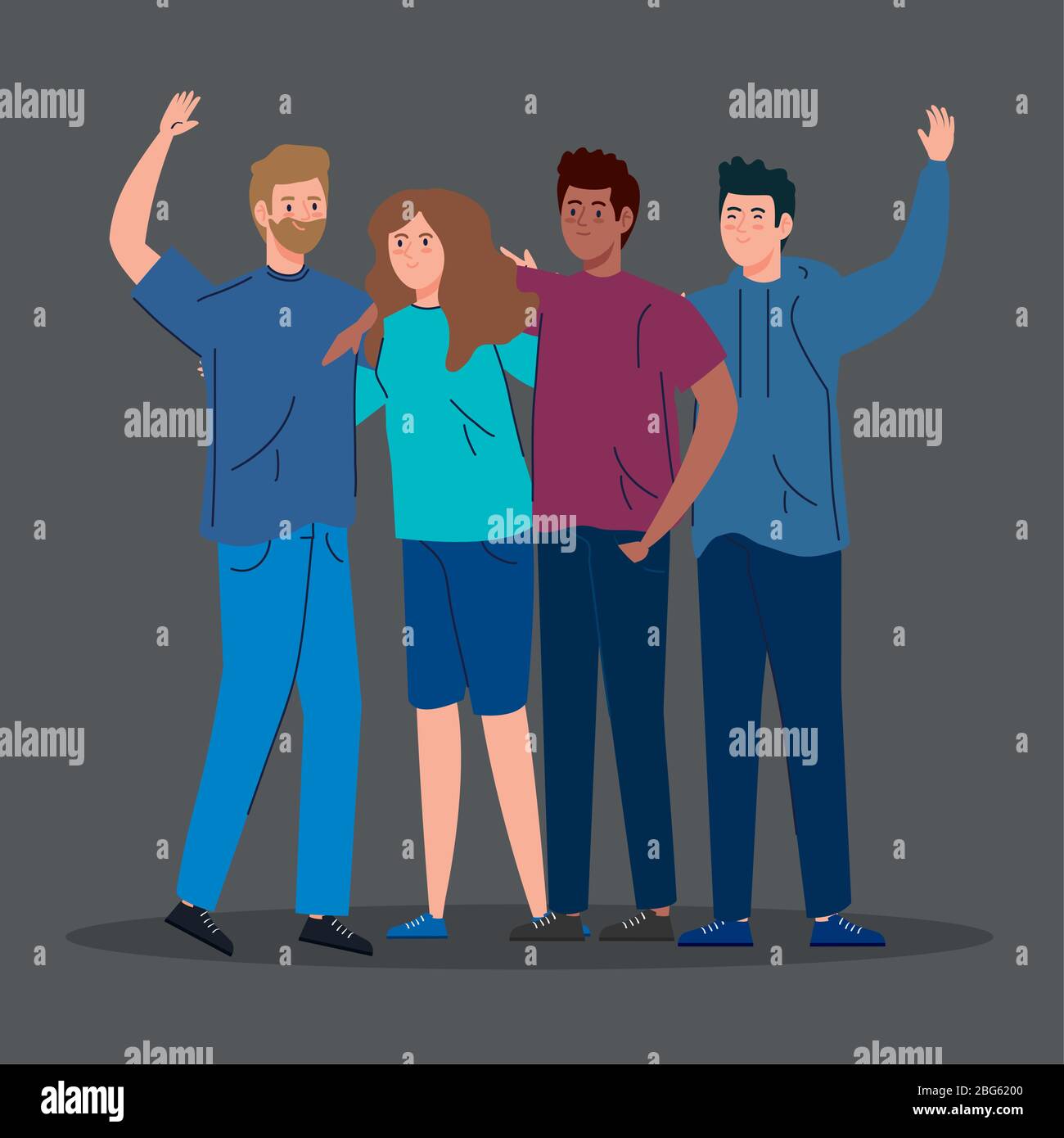 young people together avatar characters Stock Vector Image & Art - Alamy