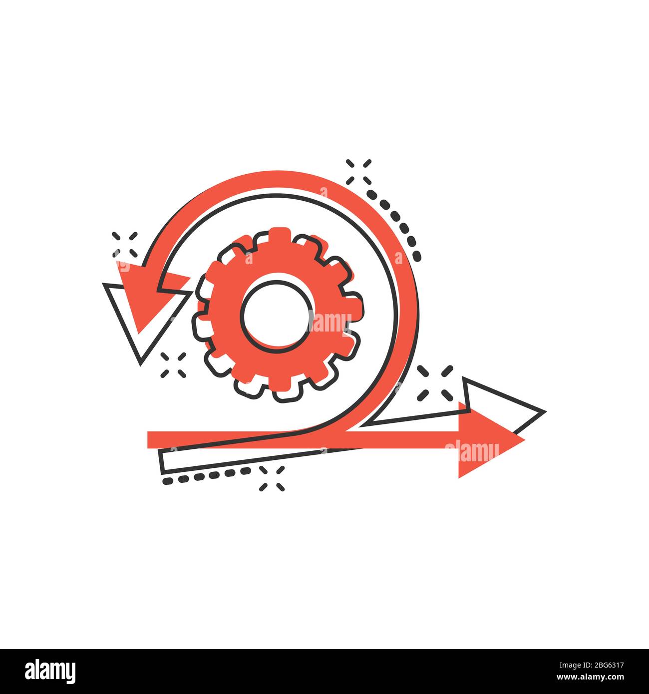 Agile icon in comic style. Flexible cartoon vector illustration on ...