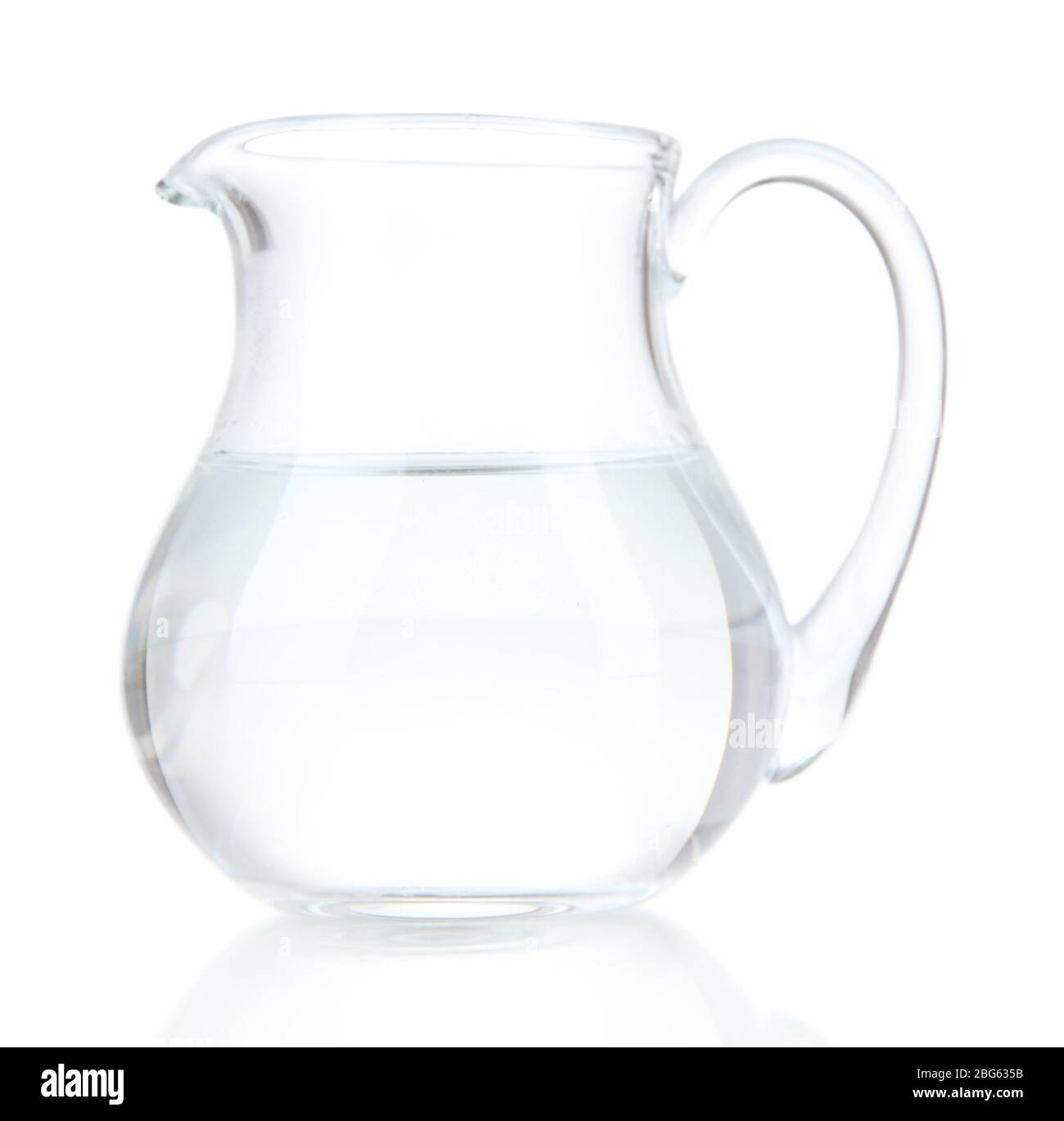 Glass pitcher of water isolated on white Stock Photo - Alamy