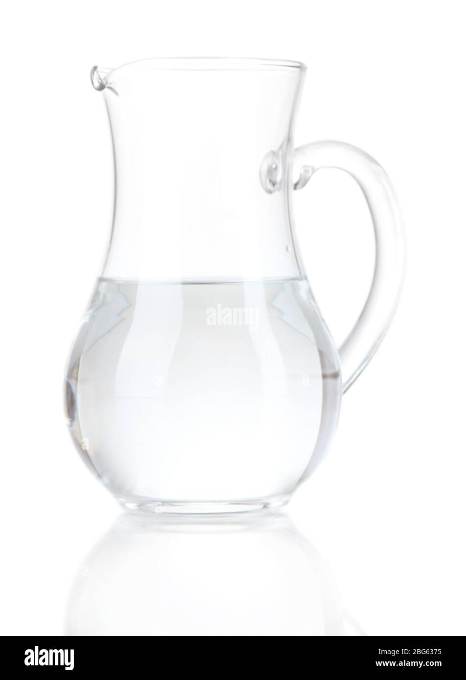 Glass pitcher of water isolated on white Stock Photo - Alamy