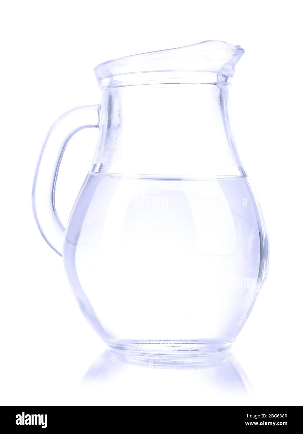 Glass pitcher of water isolated on white Stock Photo - Alamy