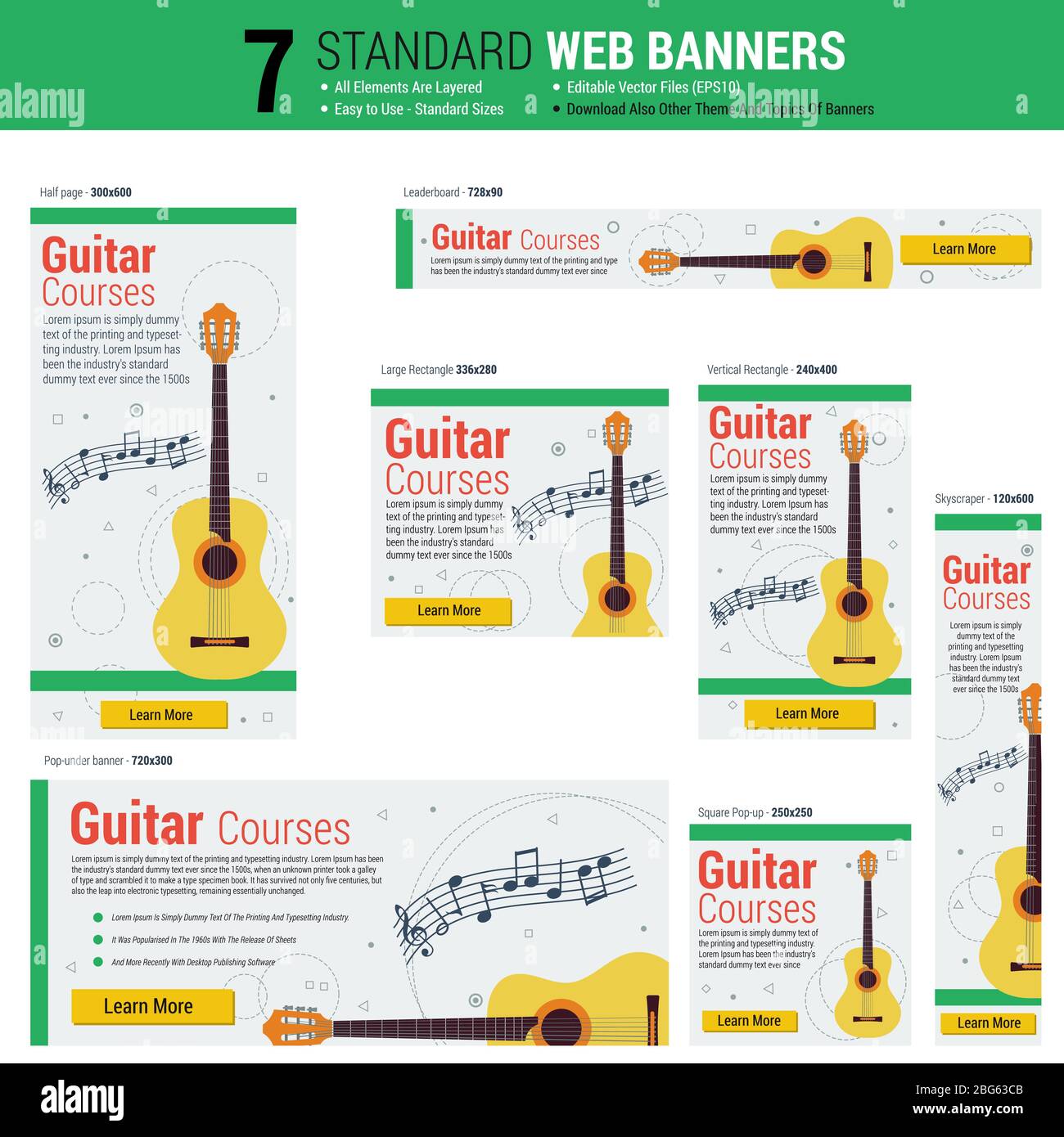 Horizontal banners internet web Stock Vector Images - Alamy