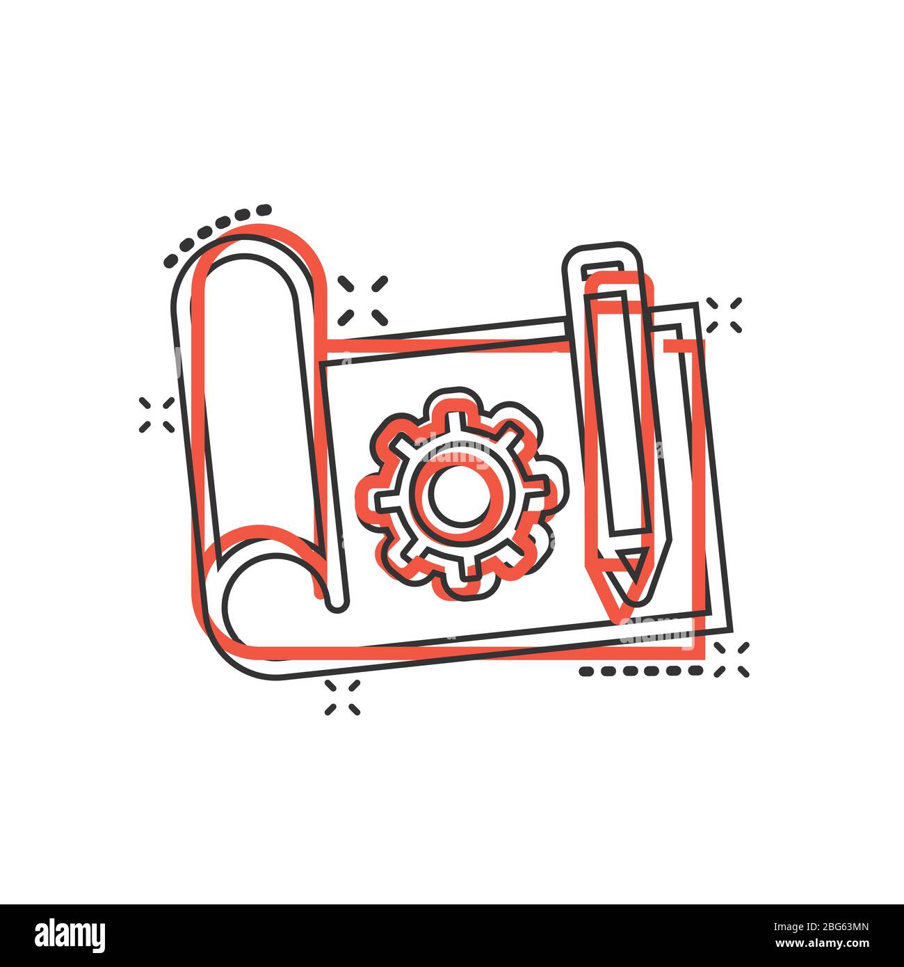 Prototype icon in comic style. Startup cartoon vector illustration on ...