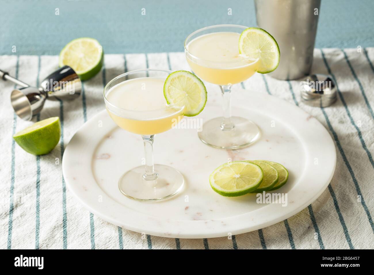 Homemade Vokda Gimlet Cocktail in a Coupe Glass Stock Photo - Alamy