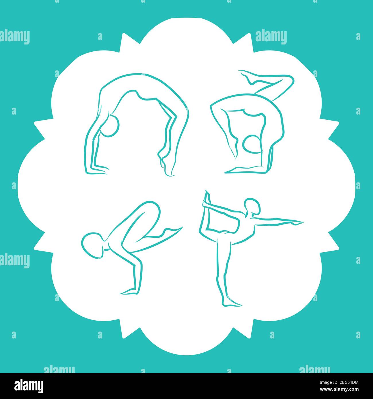 Pilates posture vector vectors hi-res stock photography and images - Alamy