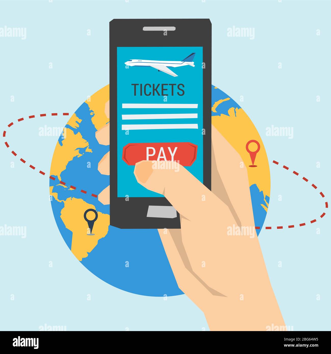 Booking holiday internet Stock Vector Images - Alamy