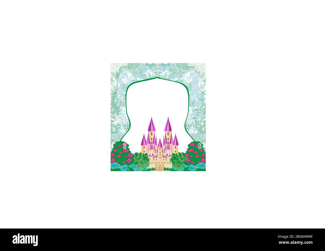 Magic FairyTale Princess Castle frame Stock Vector Image & Art - Alamy