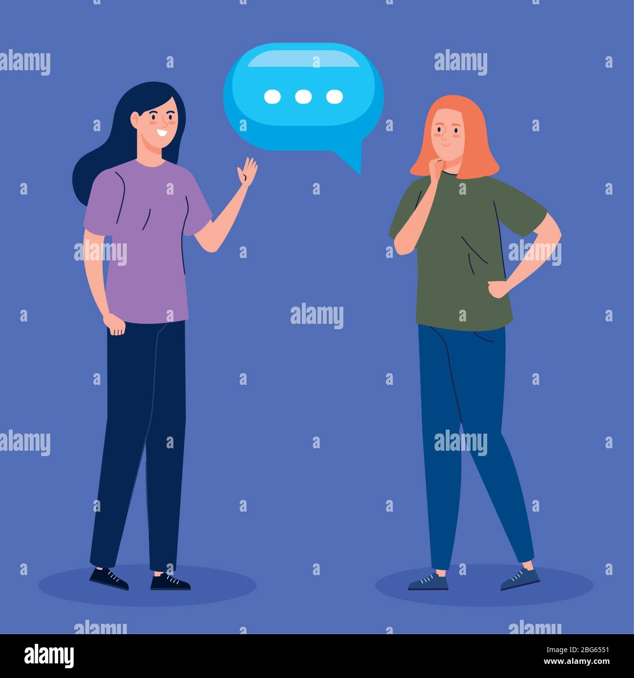beautiful women talking avatar characters Stock Vector Image & Art - Alamy