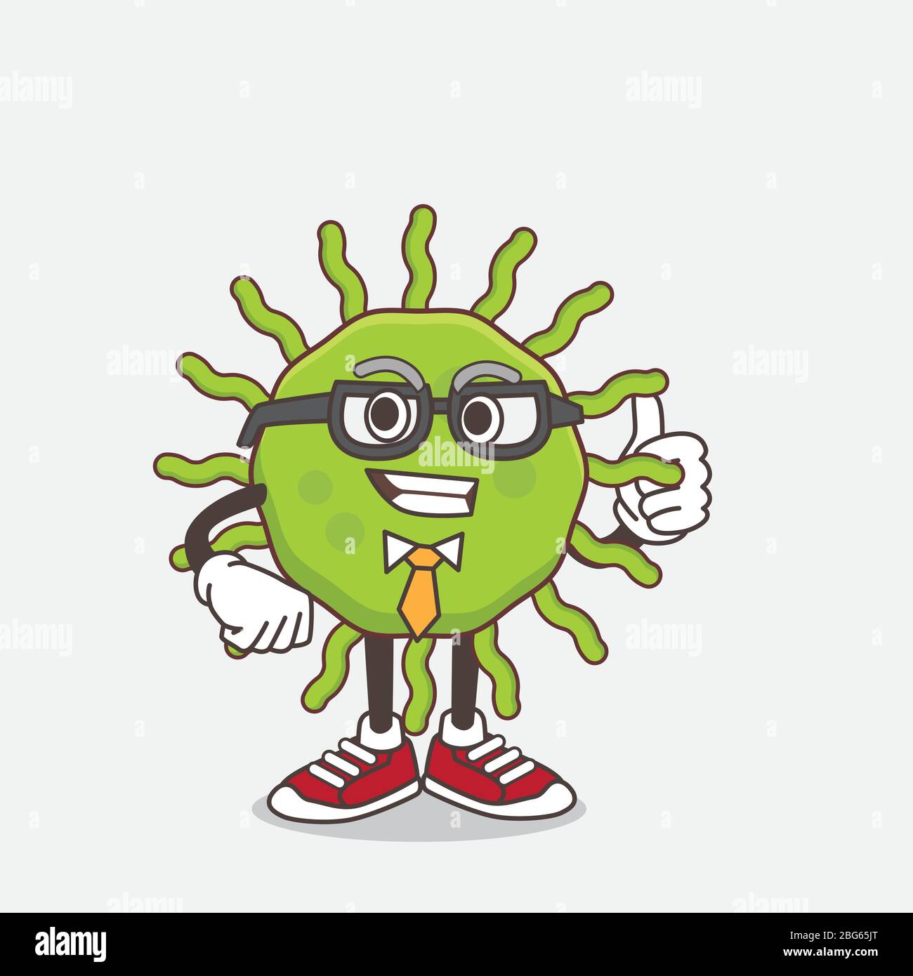 Illustration of Green Virus Mascot Character Vector Stock Vector Image ...
