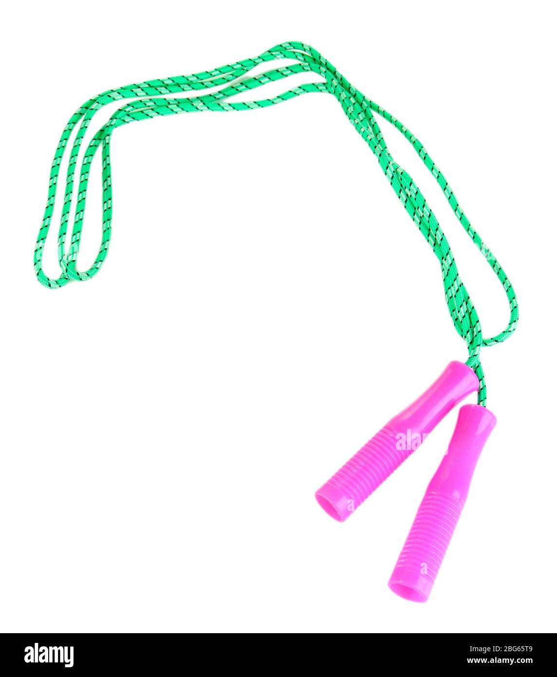 Skipping rope isolated on white Stock Photo - Alamy