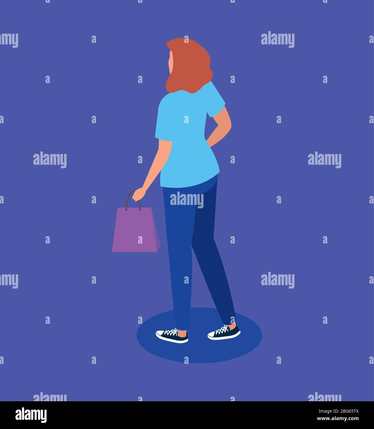 Back beautiful young woman Stock Vector Images - Alamy