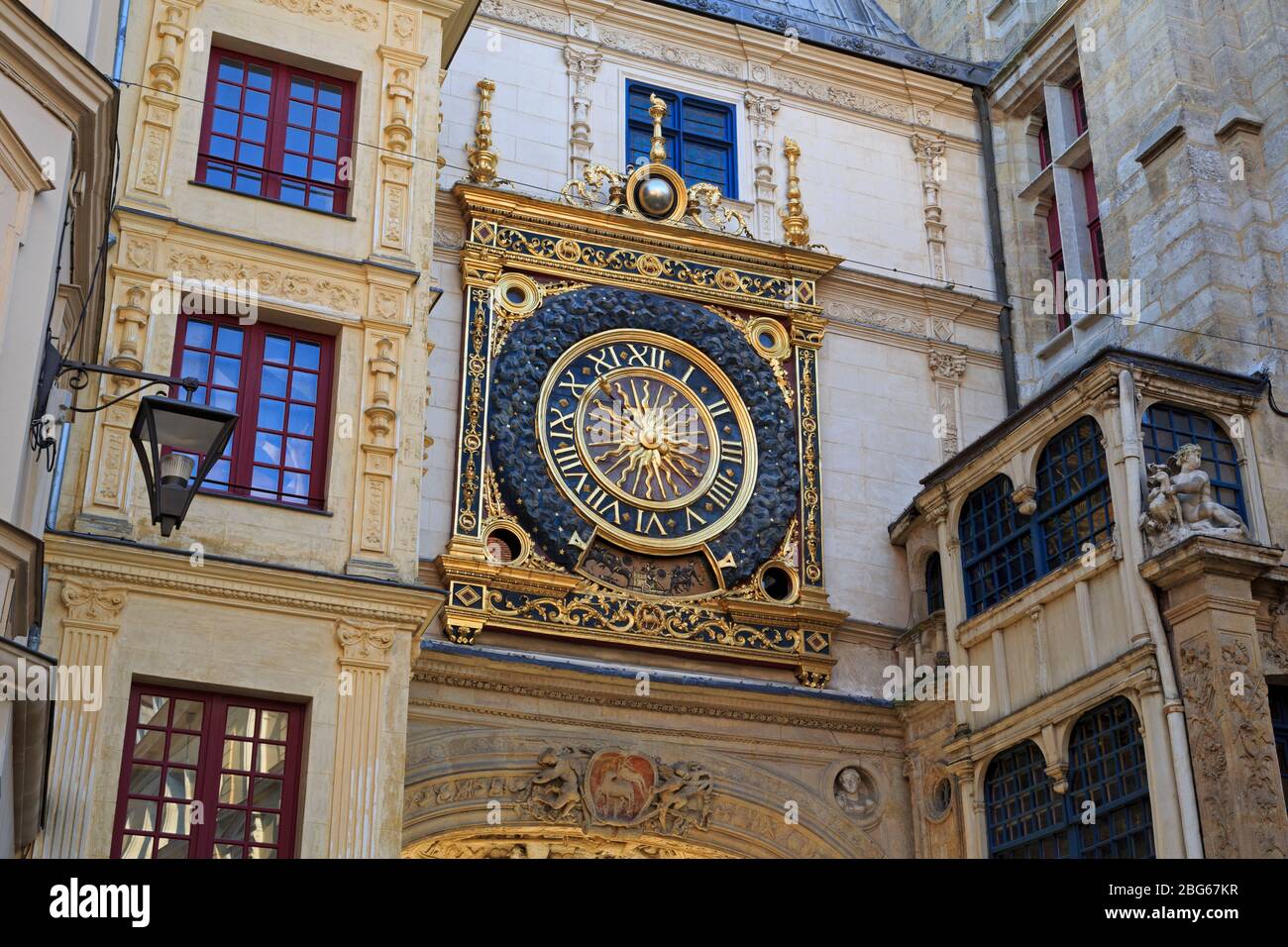 Great Clock, Old Town, Rouen, Normandy, France, Europe Stock Photo - Alamy