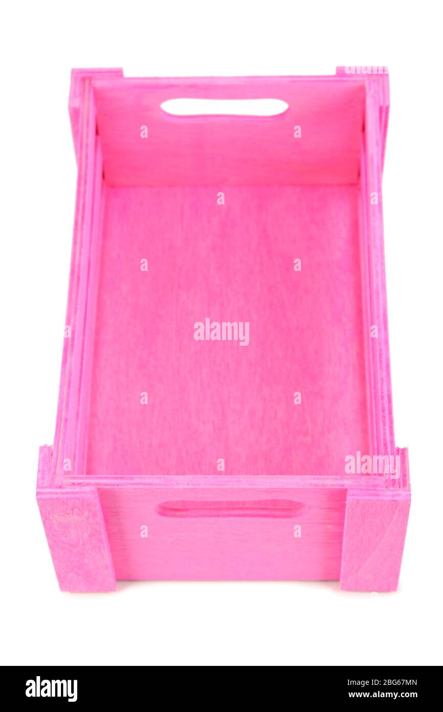 Color wooden crate, isolated on white Stock Photo - Alamy