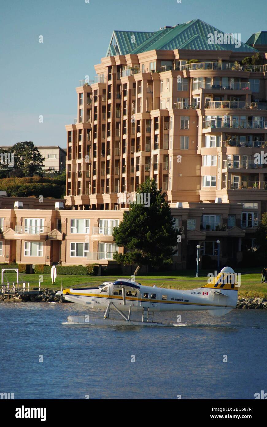 Victoria, Vancouver Island - September 2012: A seaplane about to take ...