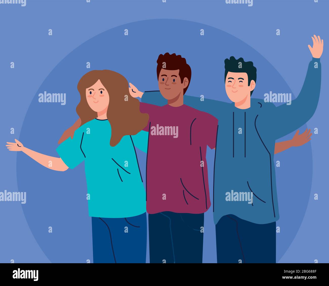 young people together avatar characters Stock Vector Image & Art - Alamy
