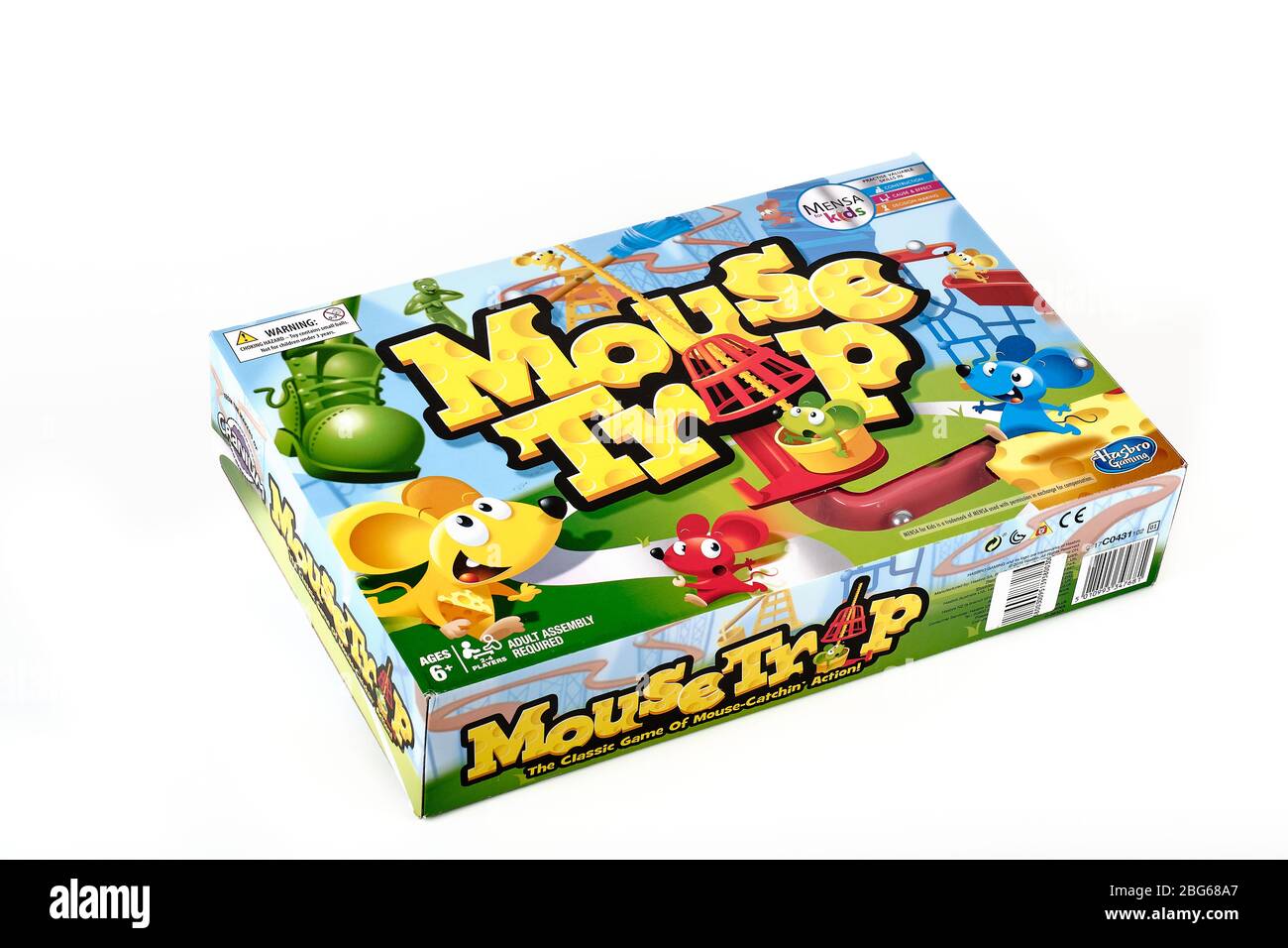 Close up of front of boxed up Hasbro Mouse trap board game ready to be ...