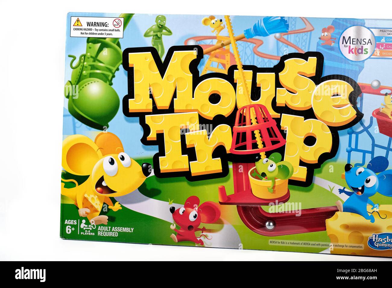 Close up of front of boxed up Hasbro Mouse trap board game ready to be ...