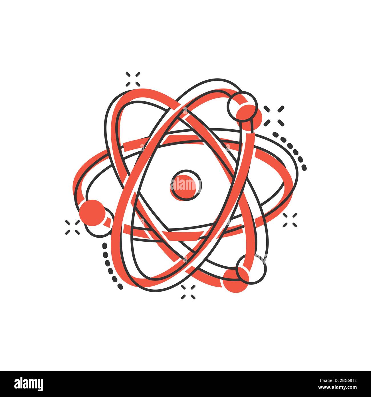 Science icon in comic style. Dna cell cartoon vector illustration on ...