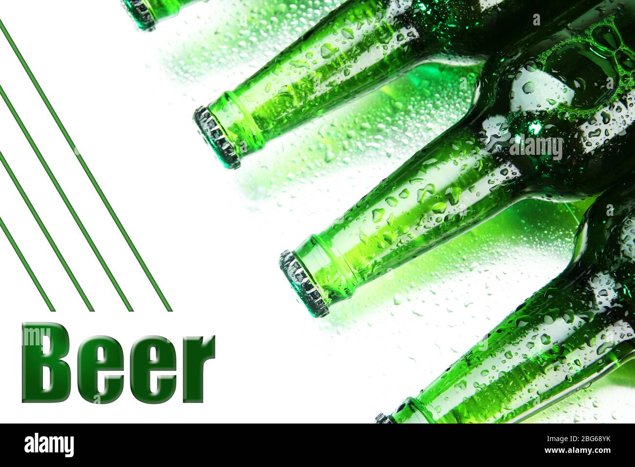 Bottles of beer, close up Stock Photo - Alamy