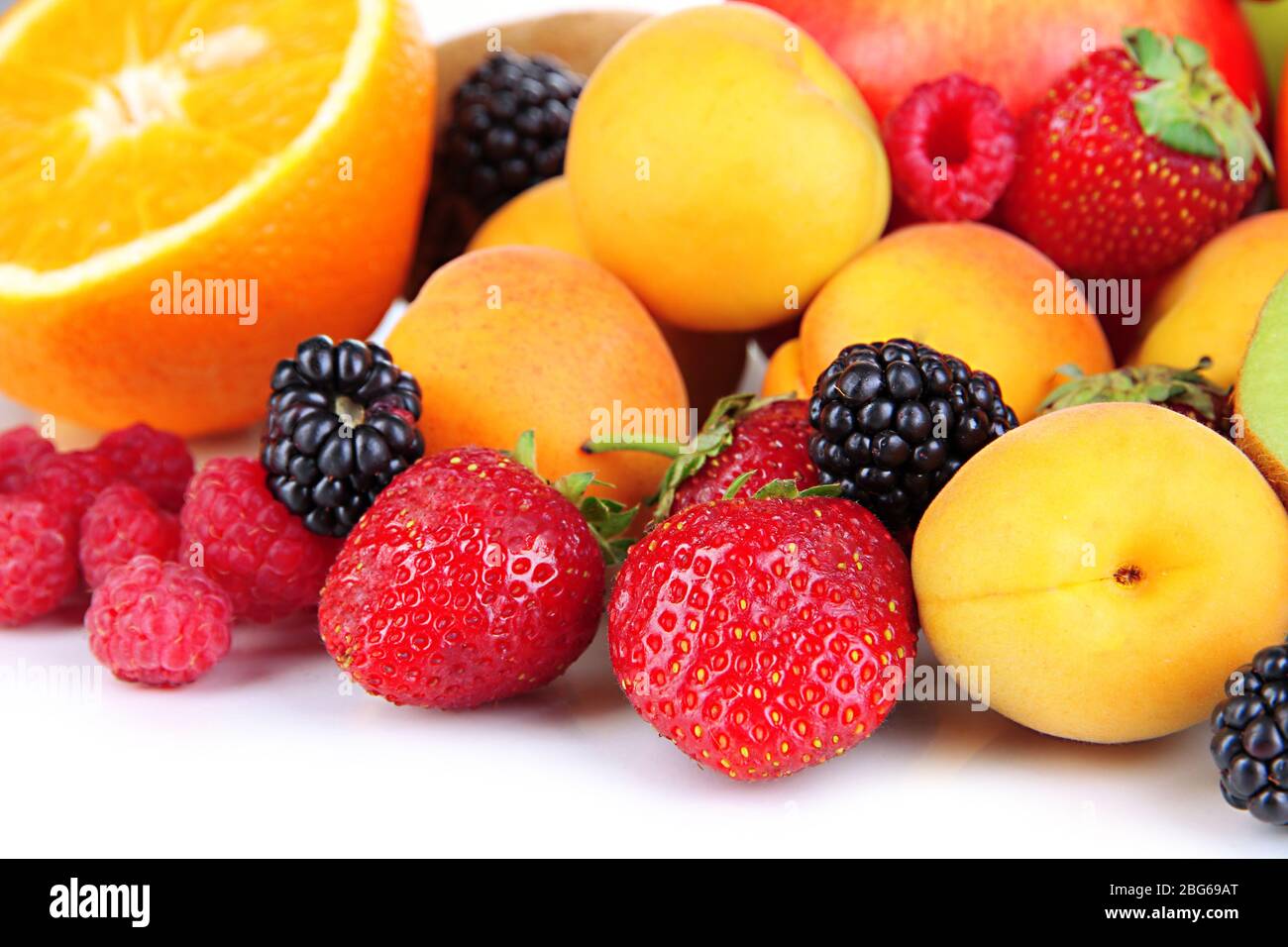 Fresh fruits and berries close up Stock Photo - Alamy