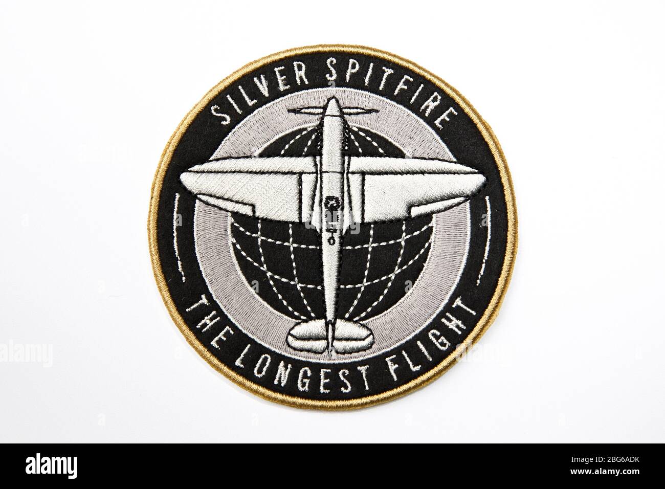 Silver Spitfire - The Longest Flight Collectors Patch Stock Photo - Alamy