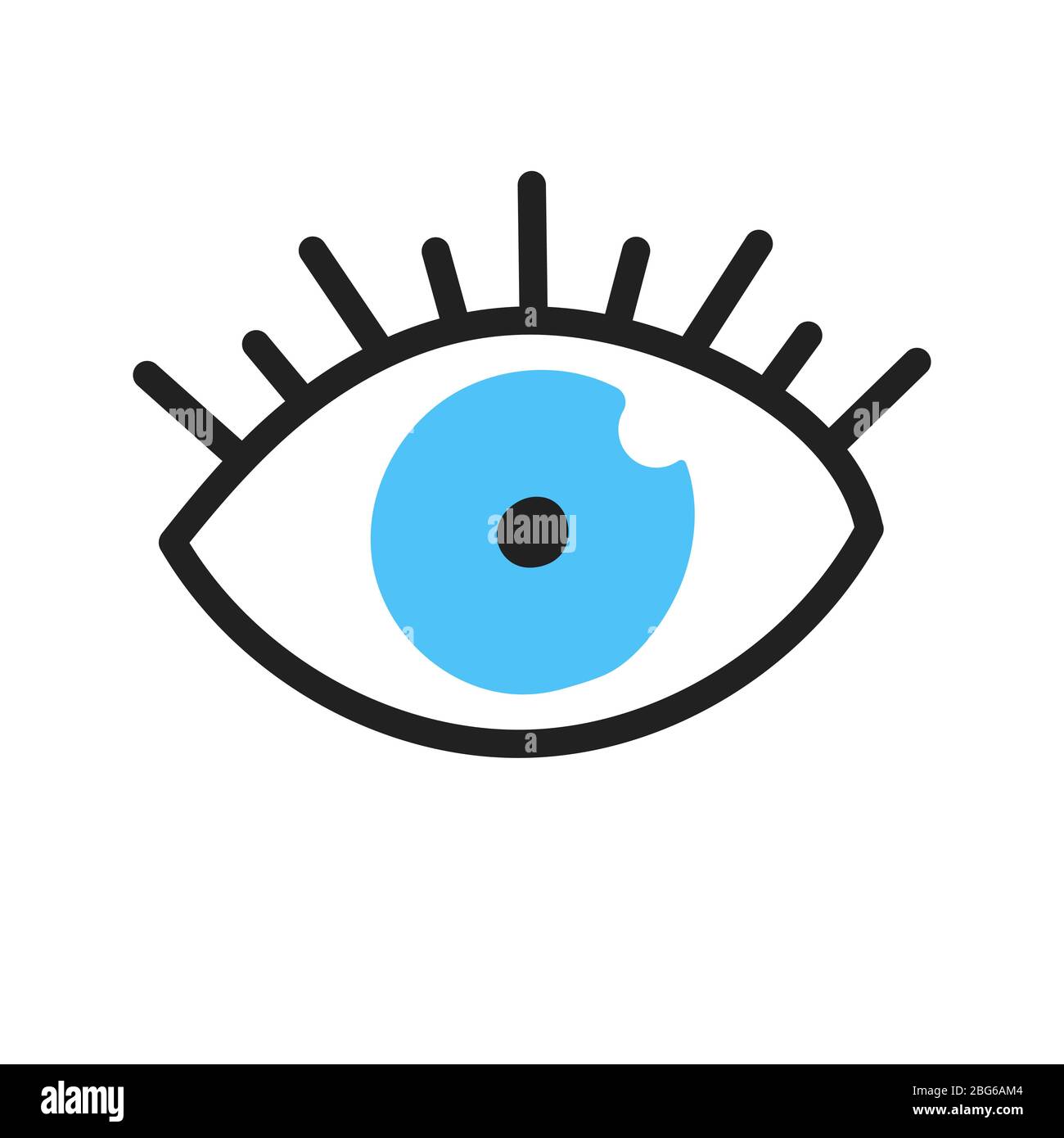 Hand drawn doodle eye icon sign vector illustration Stock Vector Image ...