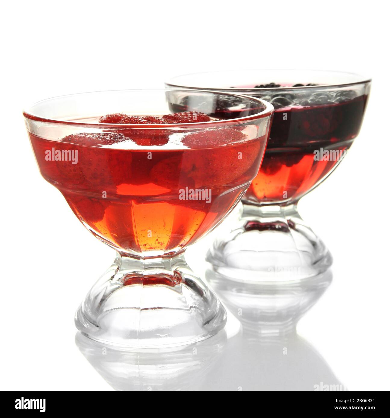 Jelly with fresh berries isolated on white Stock Photo - Alamy