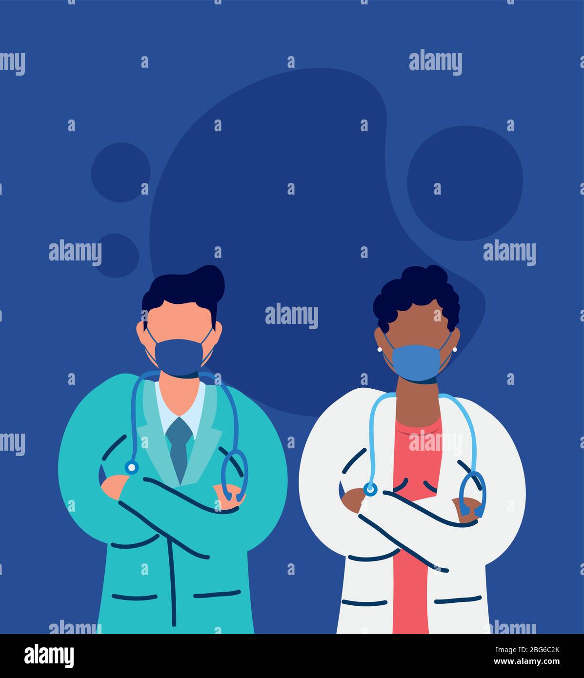 Professional female doctors workers characters Stock Vector Images - Alamy