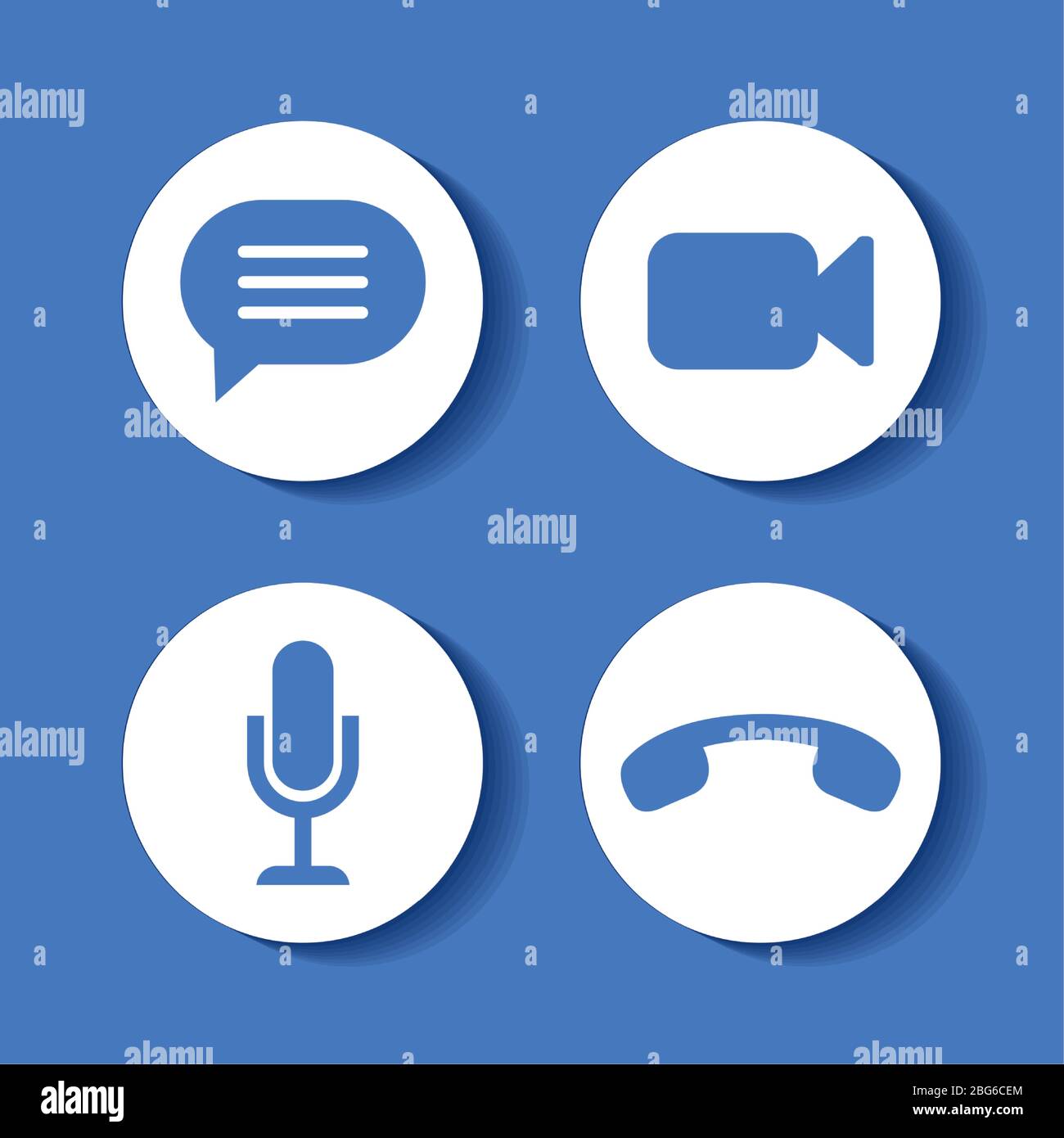 set of video conference icons Stock Vector Image & Art - Alamy