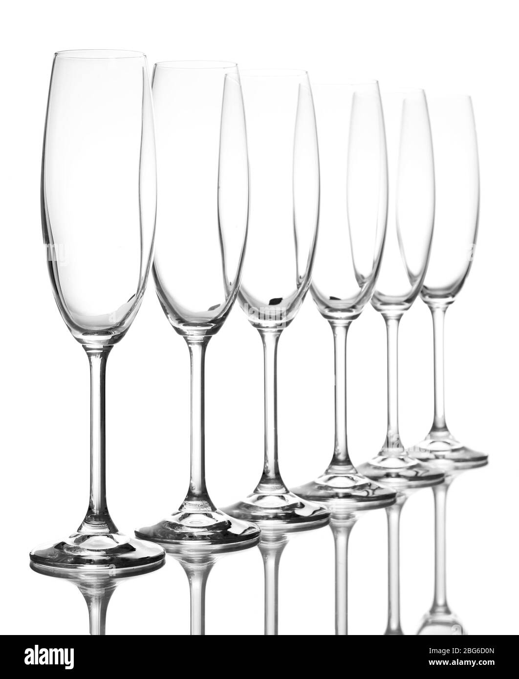 Empty glasses isolated on white Stock Photo - Alamy