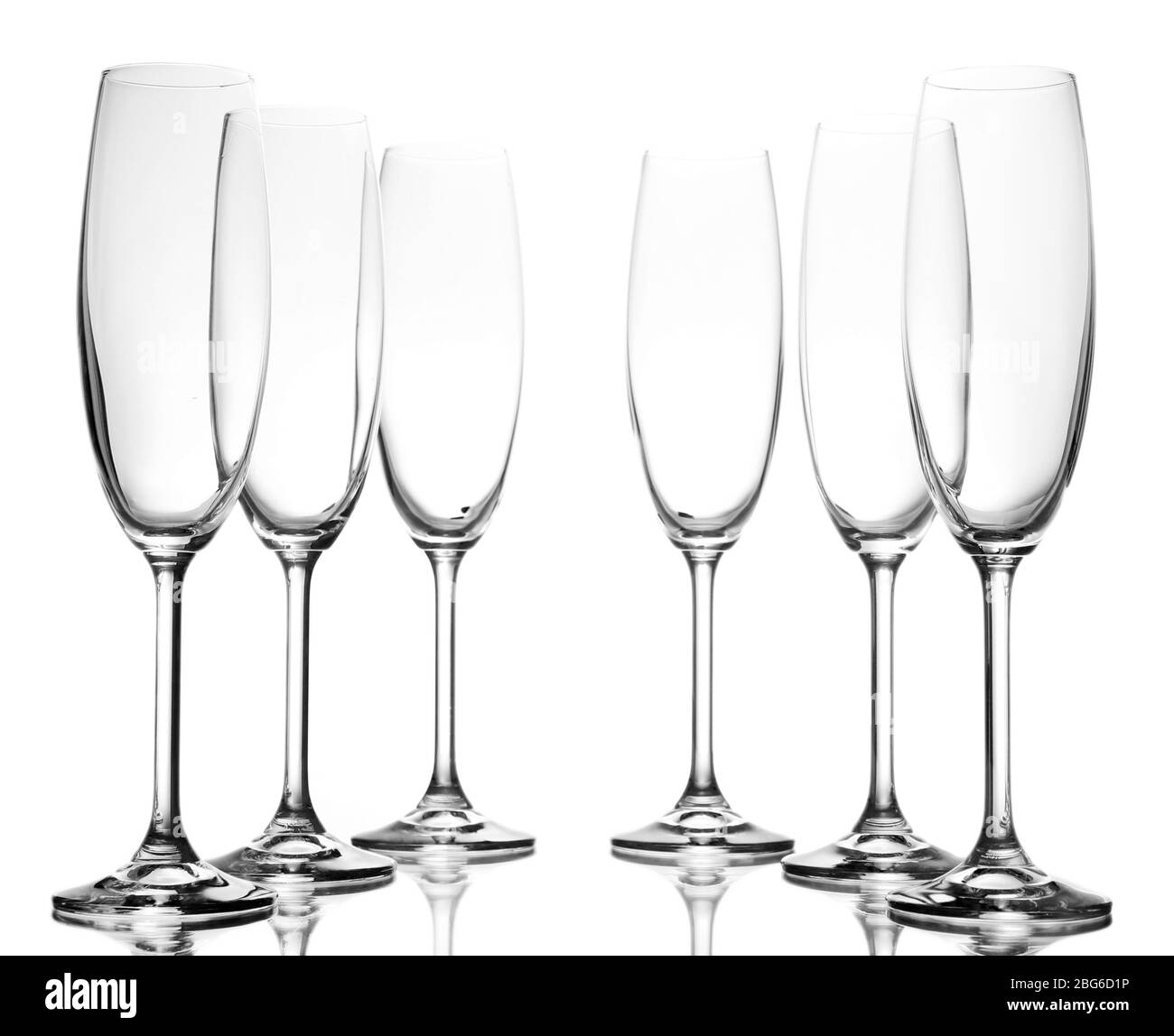 Empty glasses isolated on white Stock Photo - Alamy
