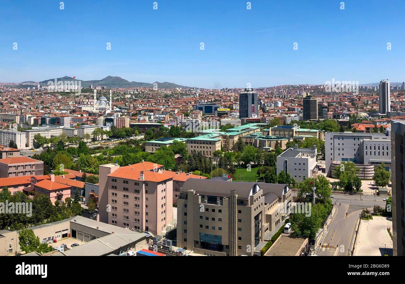 Ankara/Turkey-May 15 2019-Aerial view of The Grand National Assembly of ...