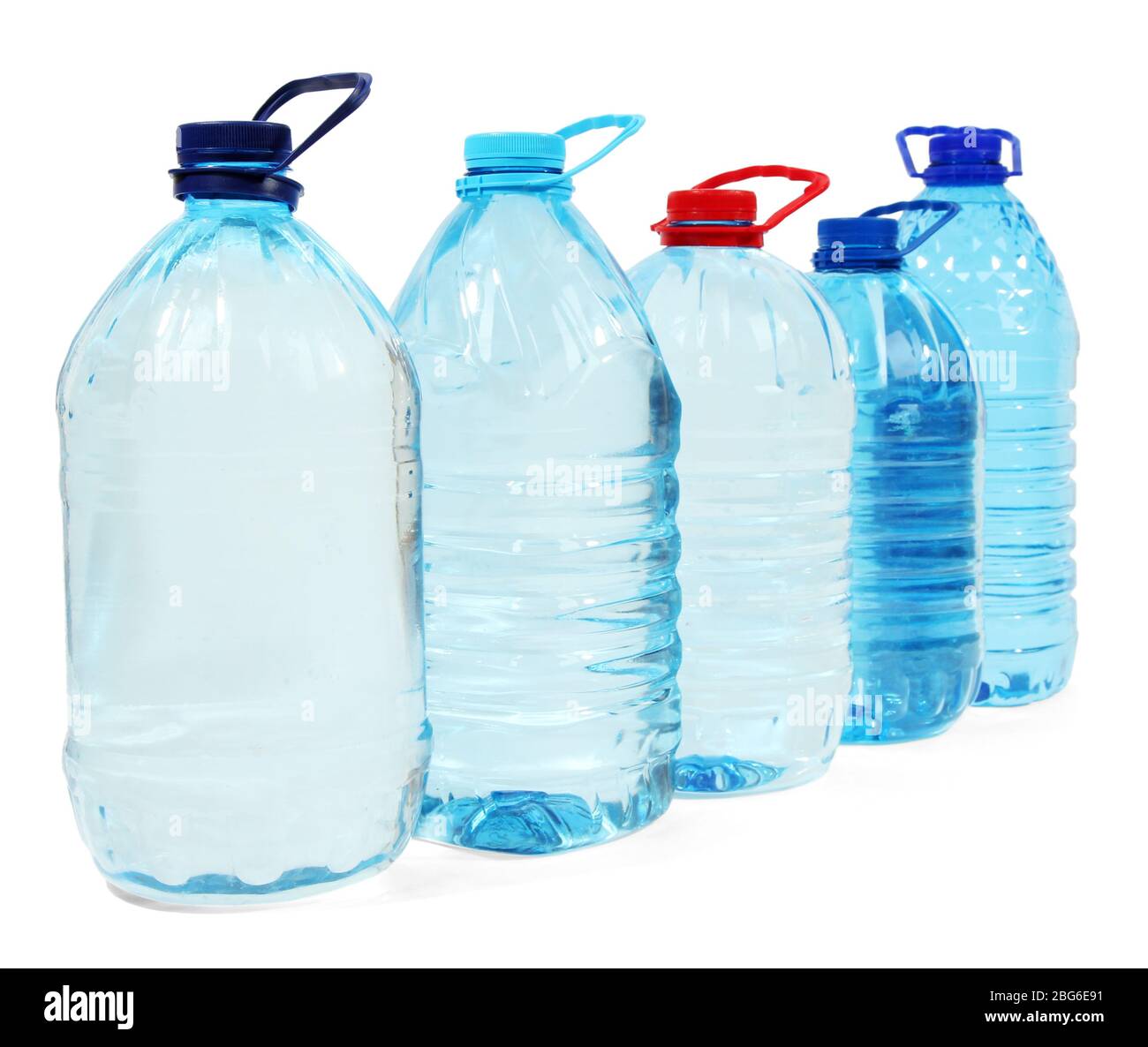 Water in big bottles isolated on white Stock Photo - Alamy