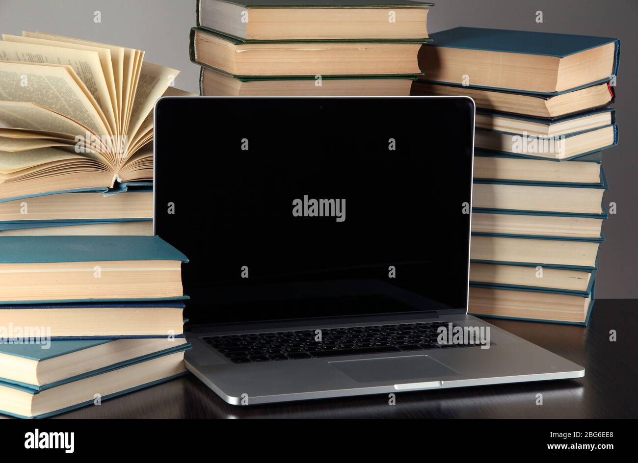 Laptop opened note book hi-res stock photography and images - Alamy