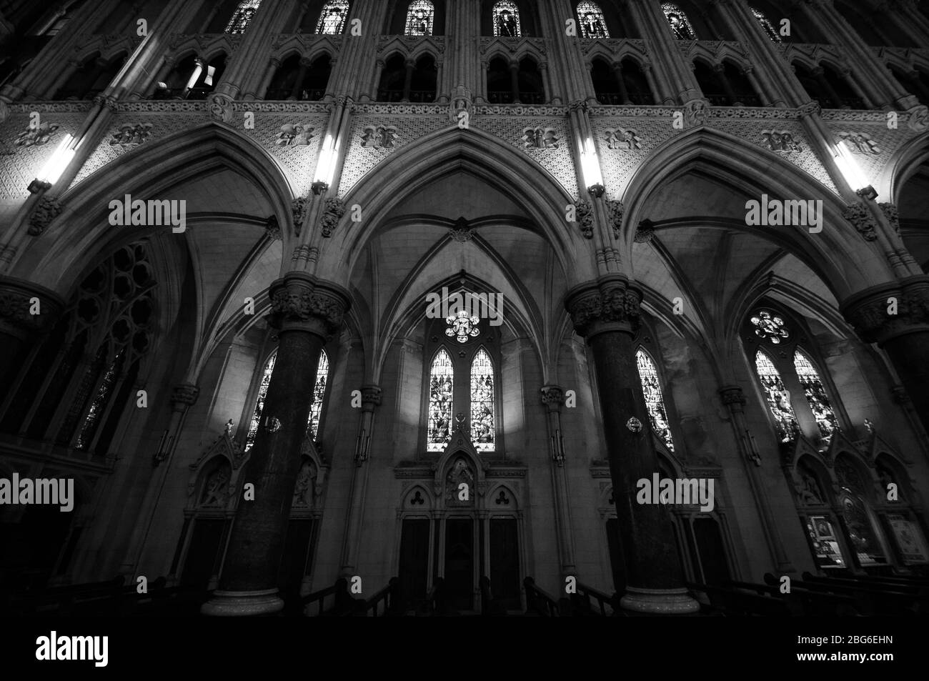 Interior of The Cathedral Church of St Colman Stock Photo - Alamy