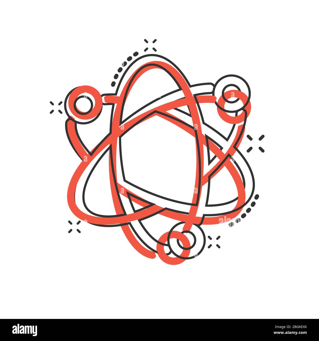 Science icon in comic style. Dna cell cartoon vector illustration on ...