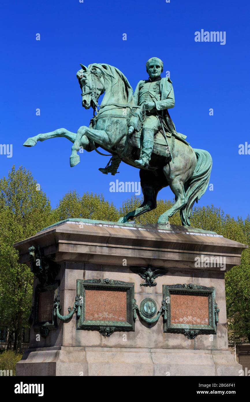 Statue of Napoleon, Hotel De Ville Rouen, Normandy, France, Europe ...