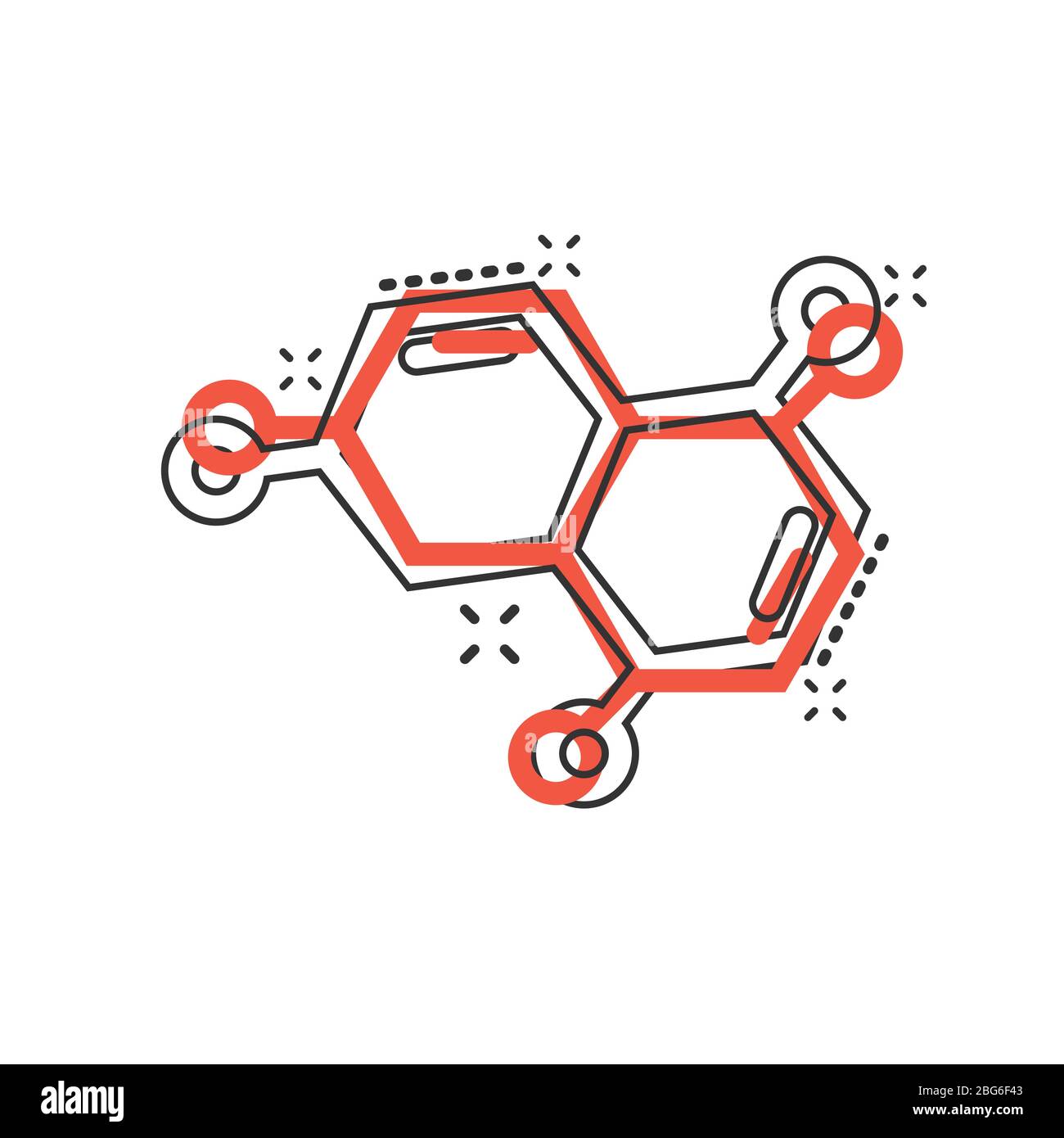 Science icon in comic style. Dna cell cartoon vector illustration on ...