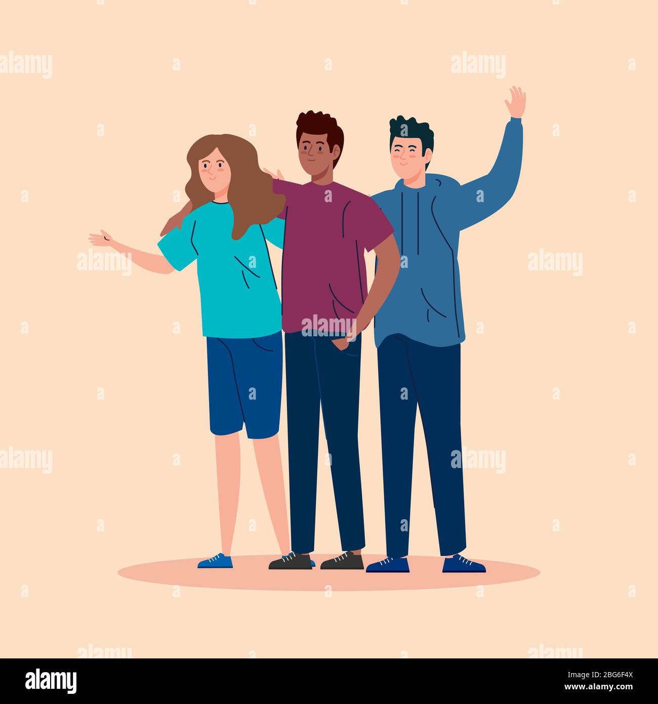 young people together avatar characters Stock Vector Image & Art - Alamy