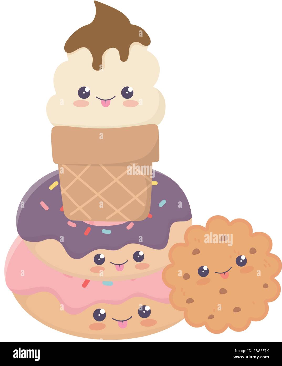 Funny donut character chocolate Cut Out Stock Images & Pictures - Alamy