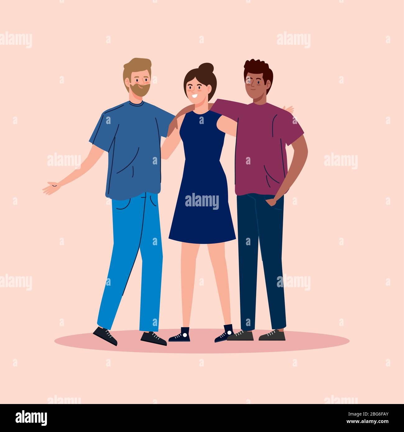 young people together avatar characters Stock Vector Image & Art - Alamy