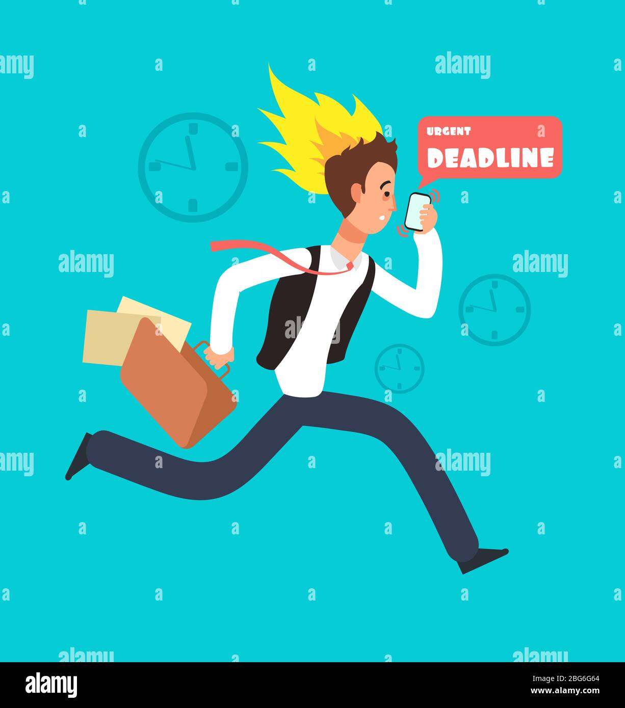 Cartoon rushing man hi-res stock photography and images - Alamy