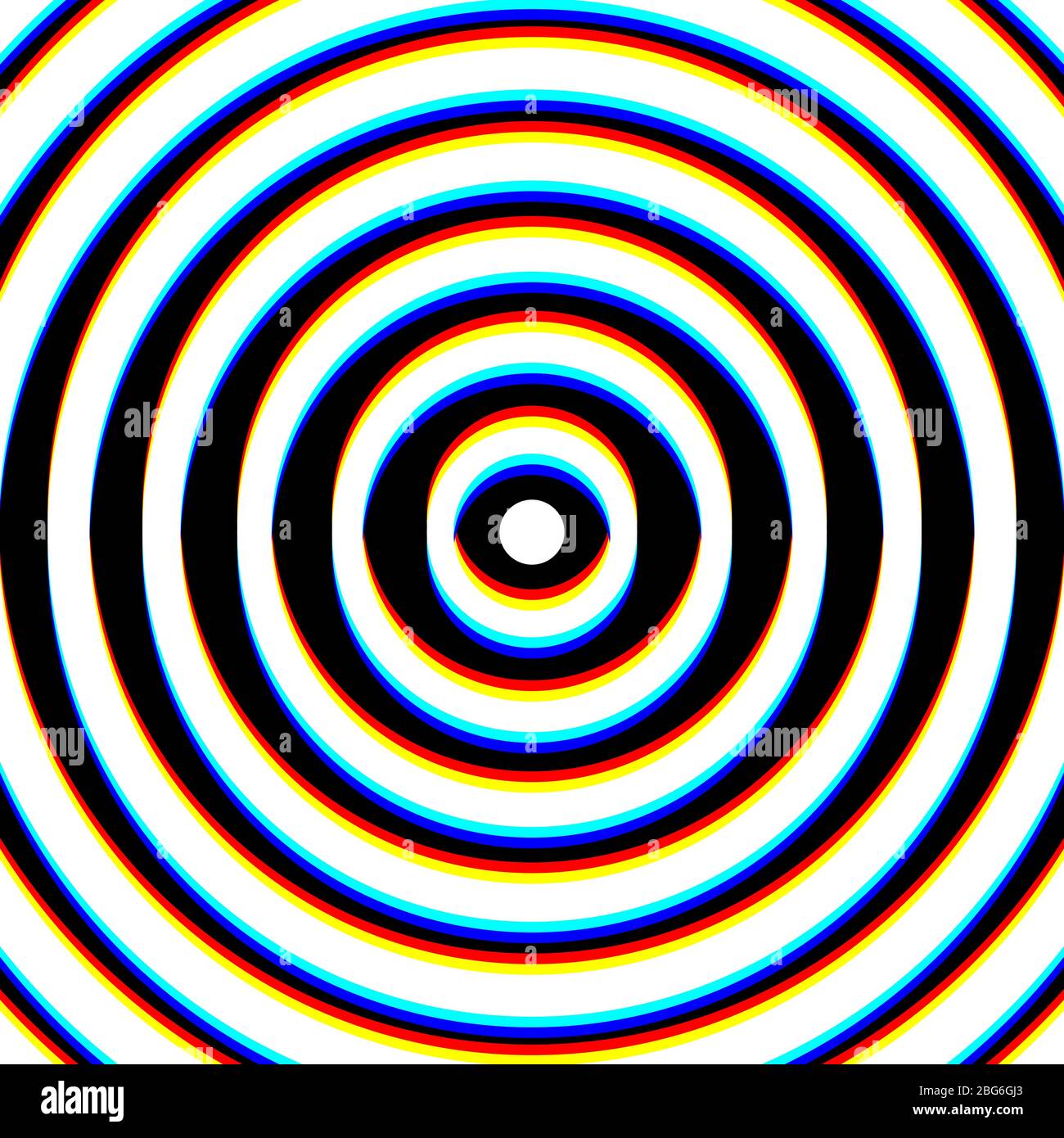 Glitch psychedelic radial shapes on white background. Design for ...
