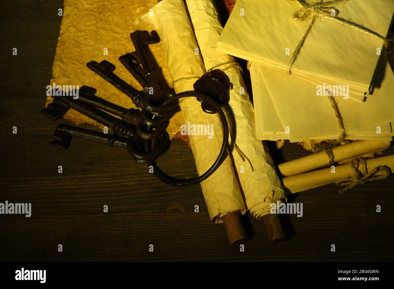 Old paper key scroll hi-res stock photography and images - Alamy