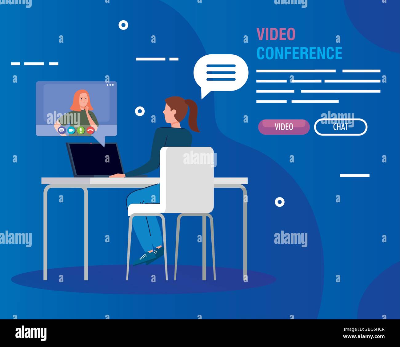 Young women meeting in Stock Vector Images - Alamy