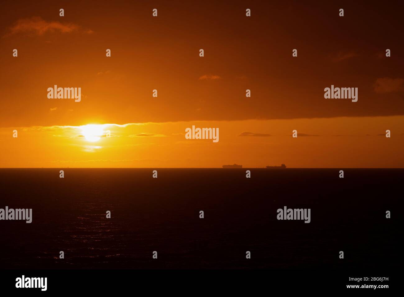 ship traffic at first morning light on Rio de la Plata Stock Photo - Alamy