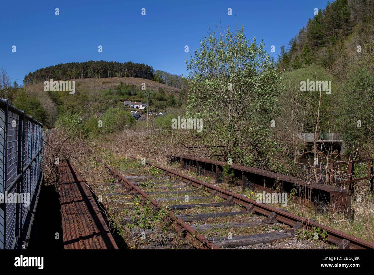 A view of the Garw Valley cycle path at Pont-Rhyl, Bridgend. Lewis ...