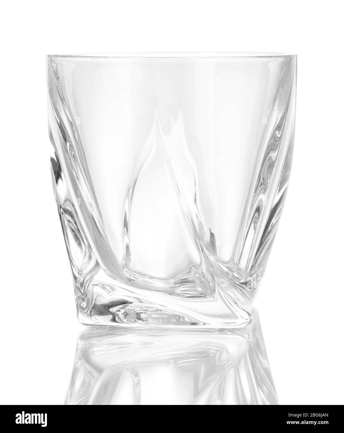 Empty glass, isolated on white Stock Photo - Alamy