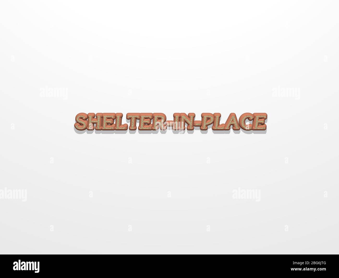 Shelter In Place written on a white background by individual letters ...